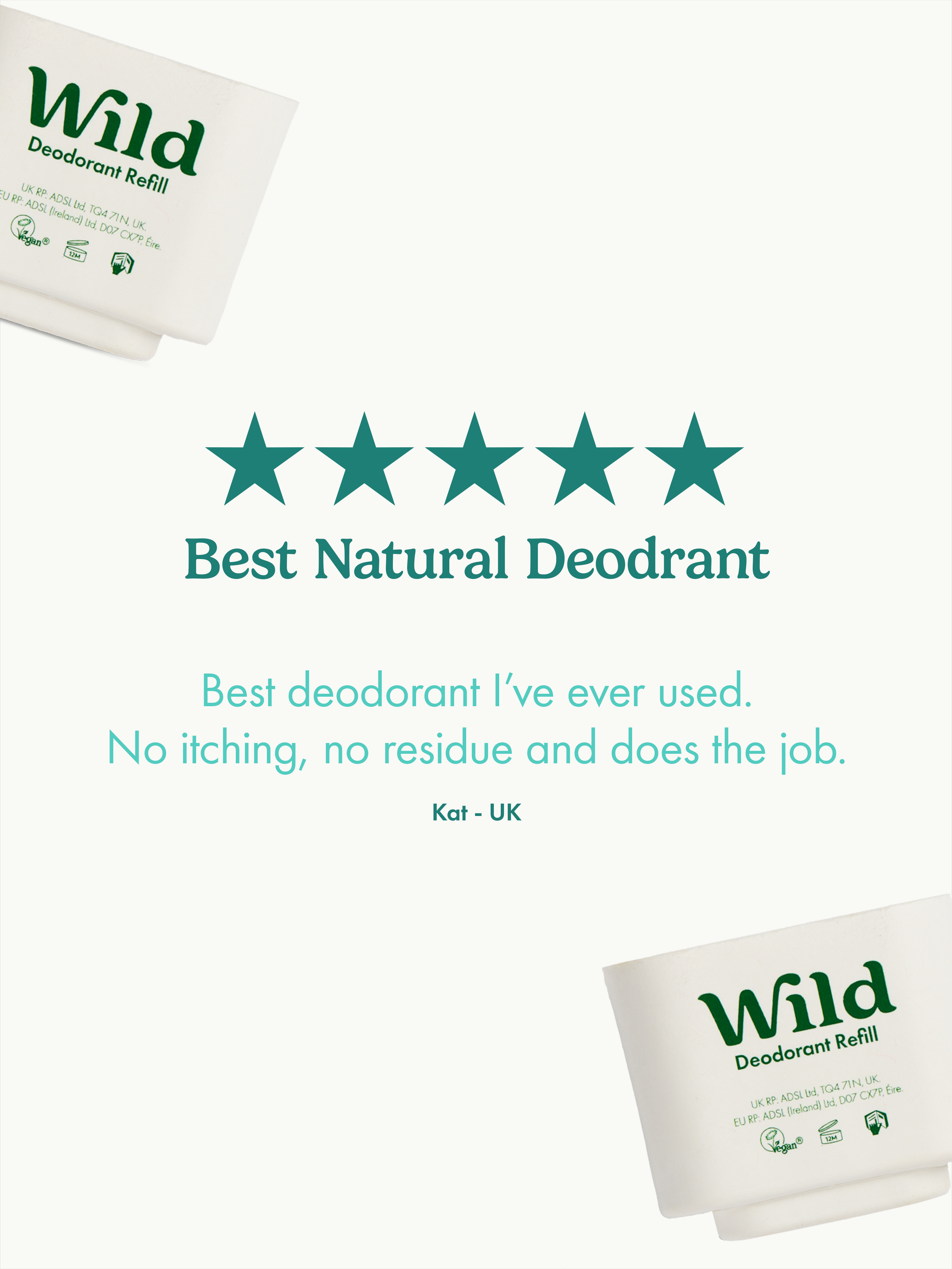Refillable Deodorant Stick | Aluminum Free | CA